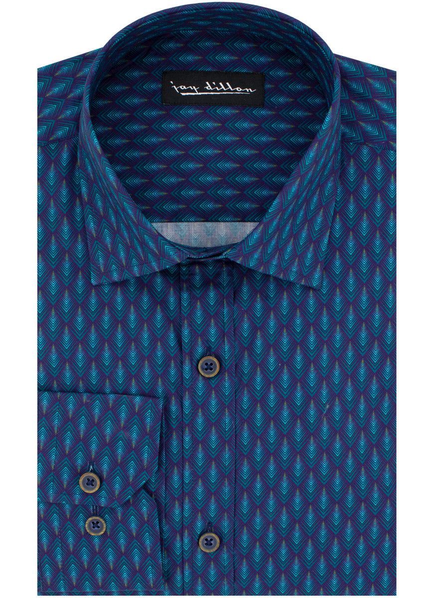 Jay Dillon - Arrowhead Print Shirt - Teal