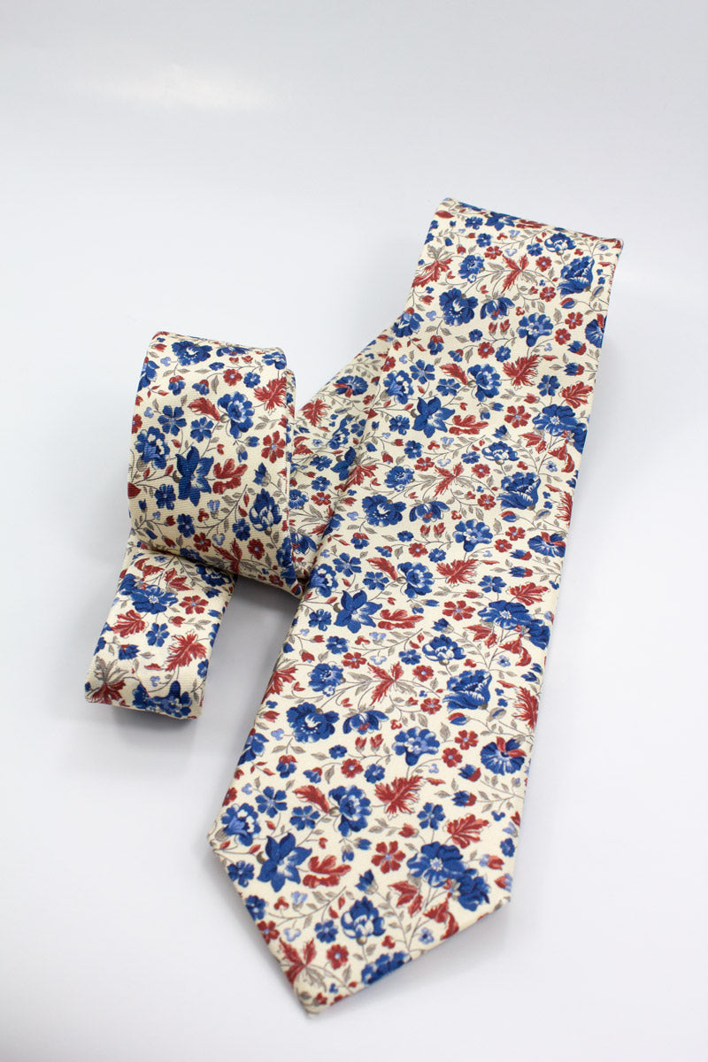 Hemley - Floral Silk Tie - Cream – Jay Dillon