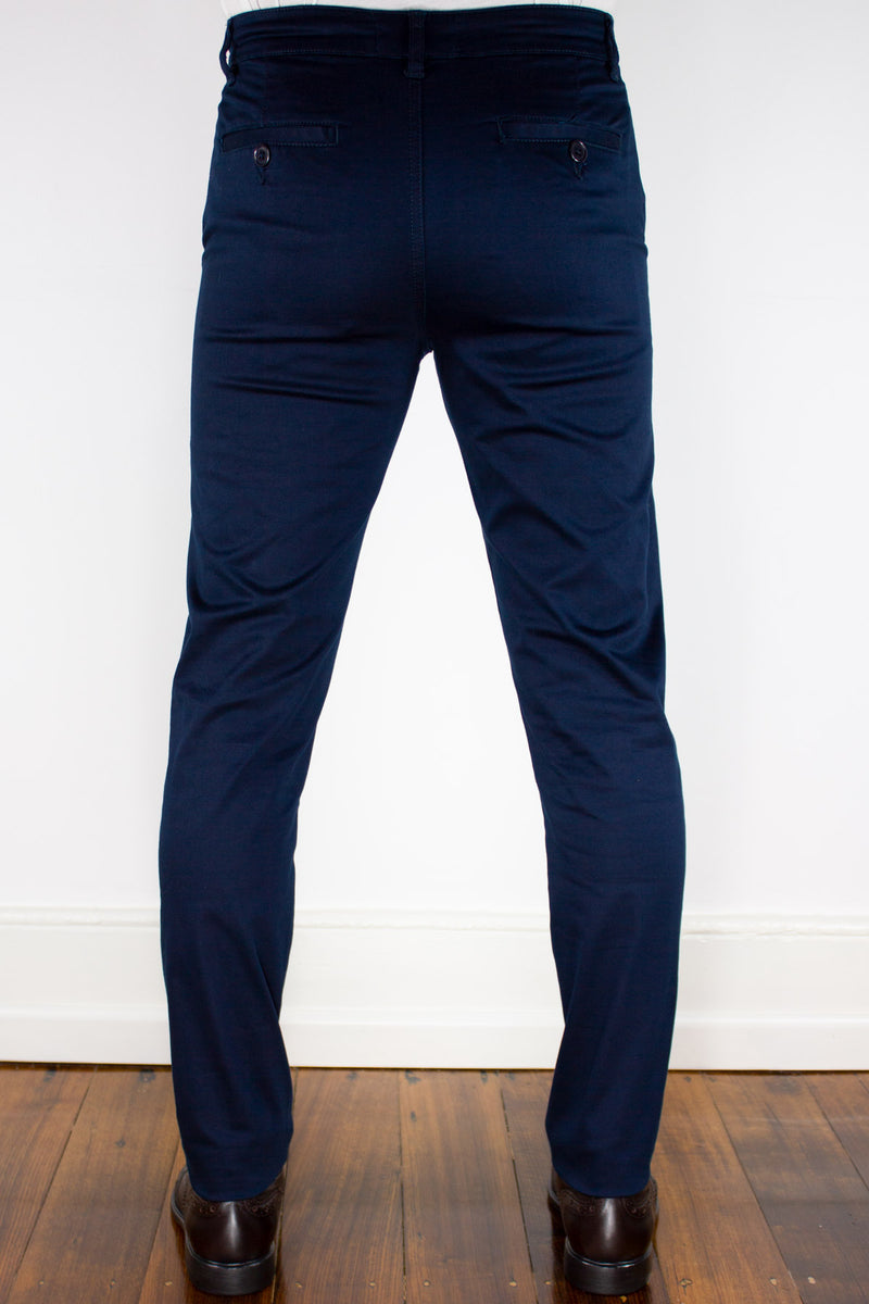 Jay Dillon - Navy Cotton Stretch Chino